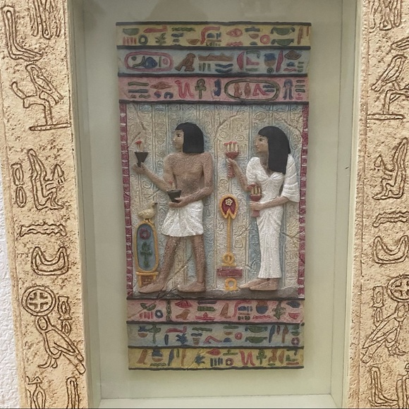 Vintage | Wall Decor | Vintage Egyptian Hieroglyphics Resin Wall ...